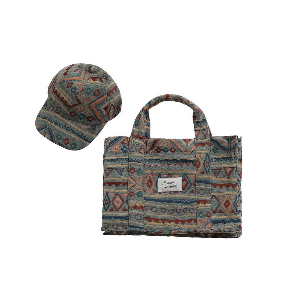 아티스트컴플렉스 아티스트 빈티지 자카드 토트백 민트 | ARTIST KOMPLEX | KREAM