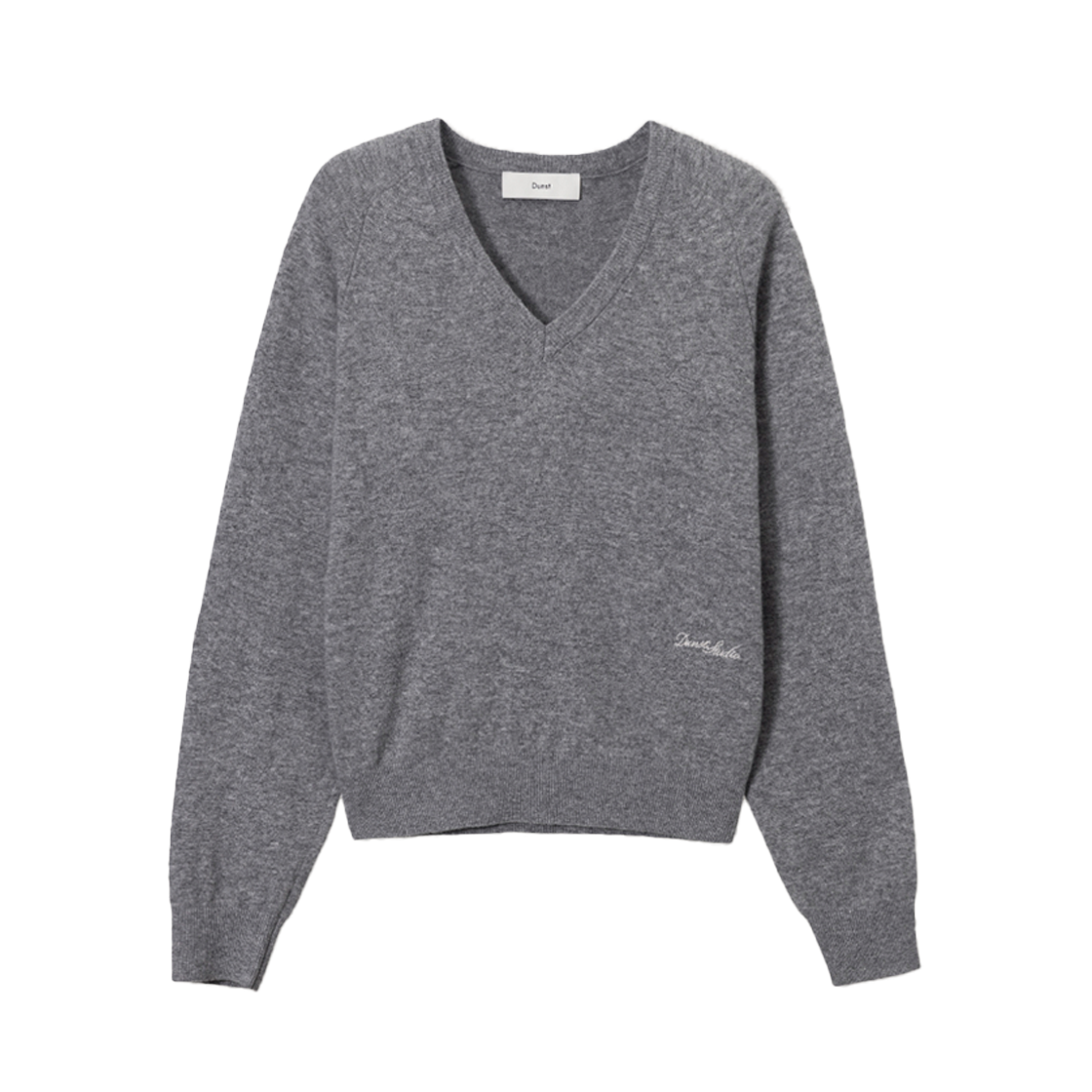 던스트 유니섹스 소프트 브이넥 스웨터 멜란지 그레이 | Dunst | KREAM