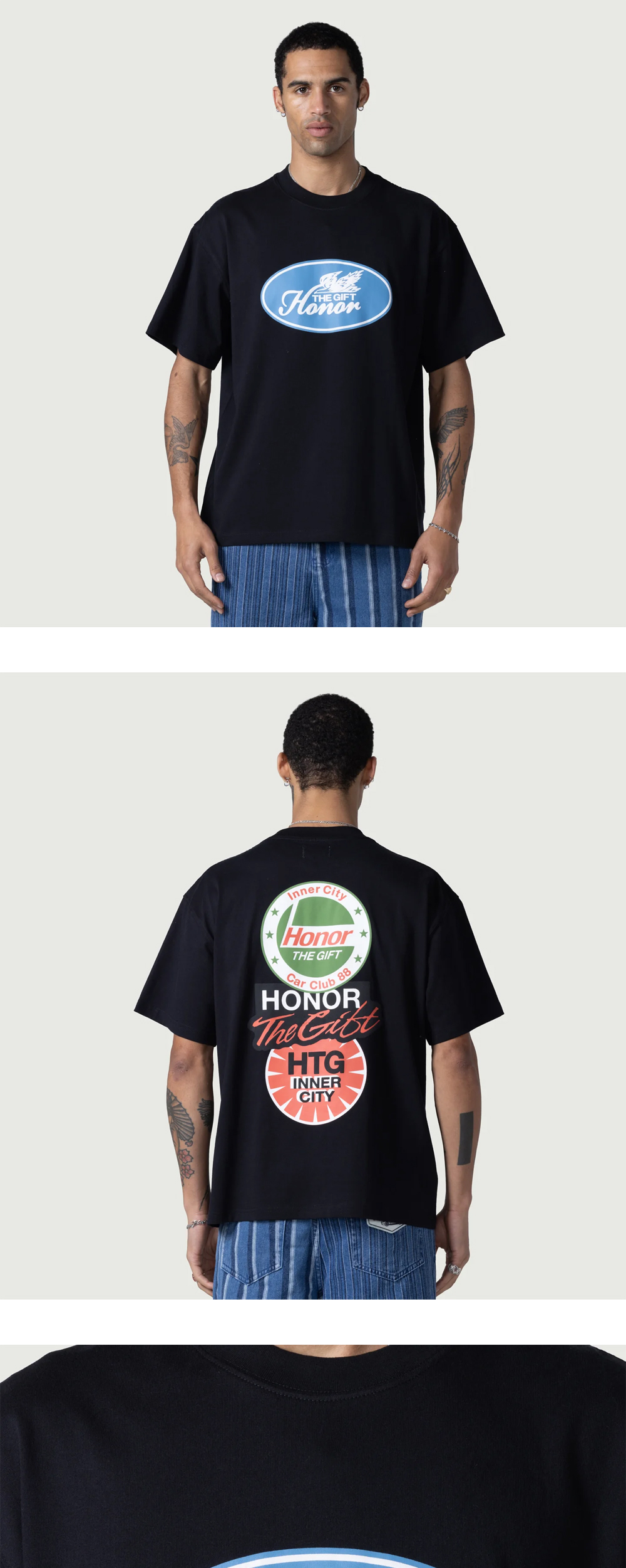 오너더기프트 숏슬리브 오토 티 블랙 - 25SS | Honor the Gift | KREAM