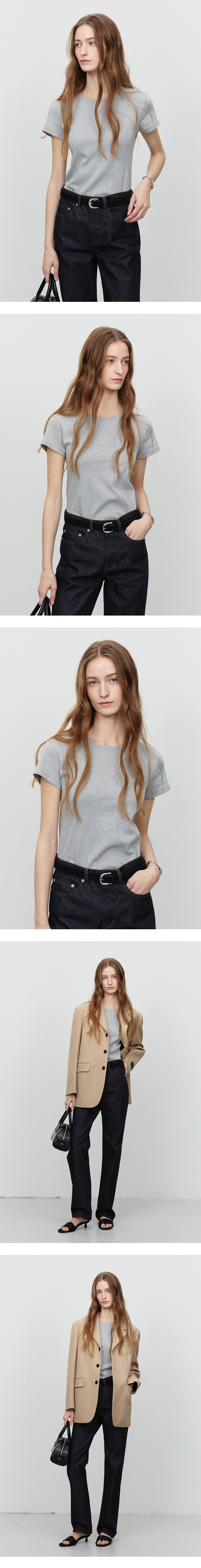 던스트 에센셜 티셔츠 멜란지 그레이 | Dunst | KREAM