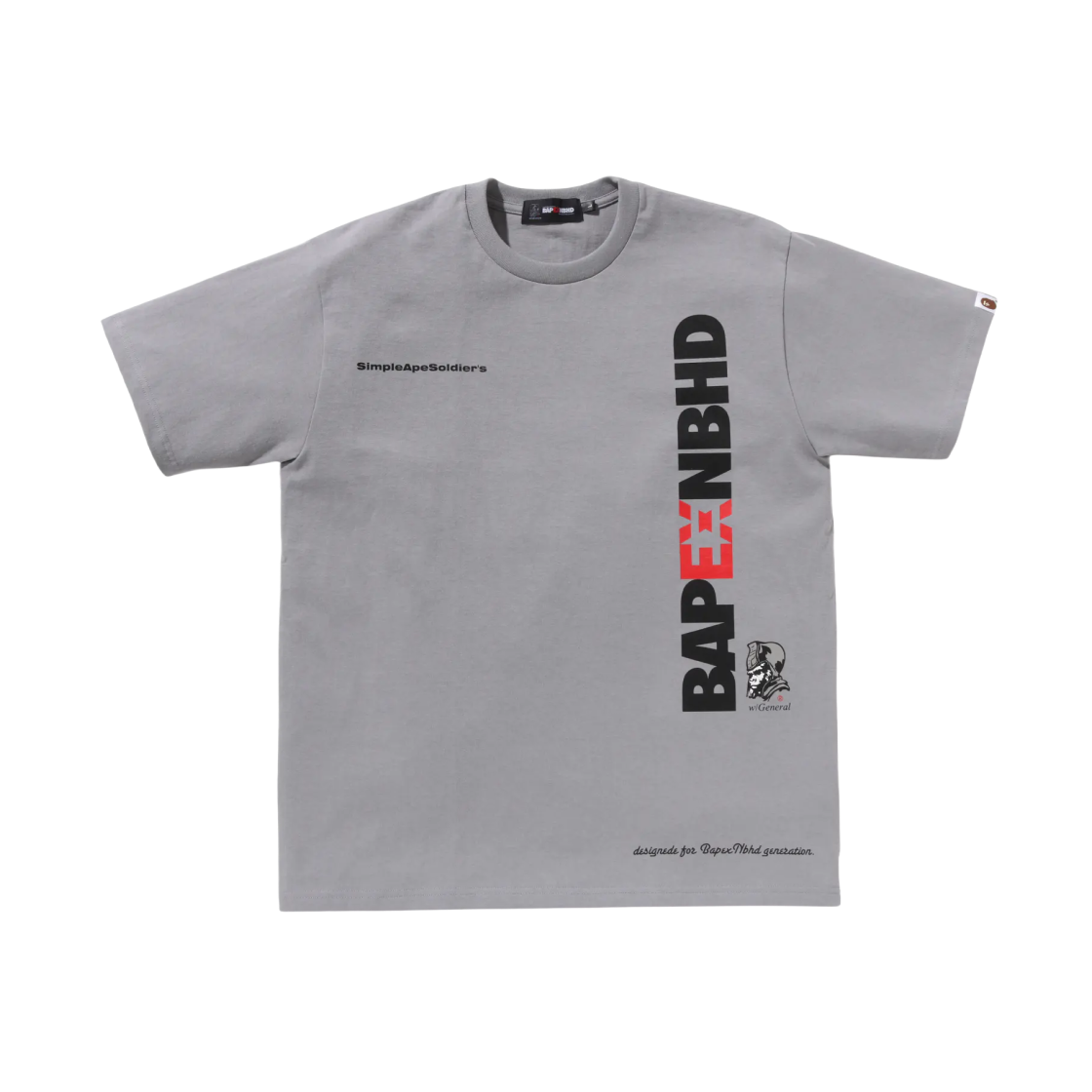 베이프 x 네이버후드 티셔츠 #1 그레이 | BAPE | KREAM