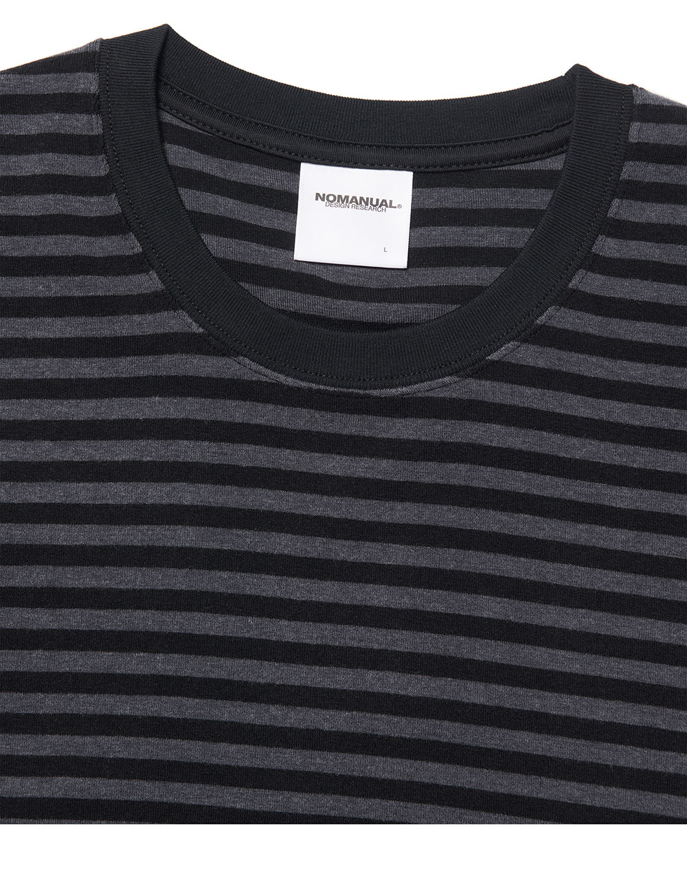 노매뉴얼 NM 보더 티셔츠 블랙 | NOMANUAL | KREAM