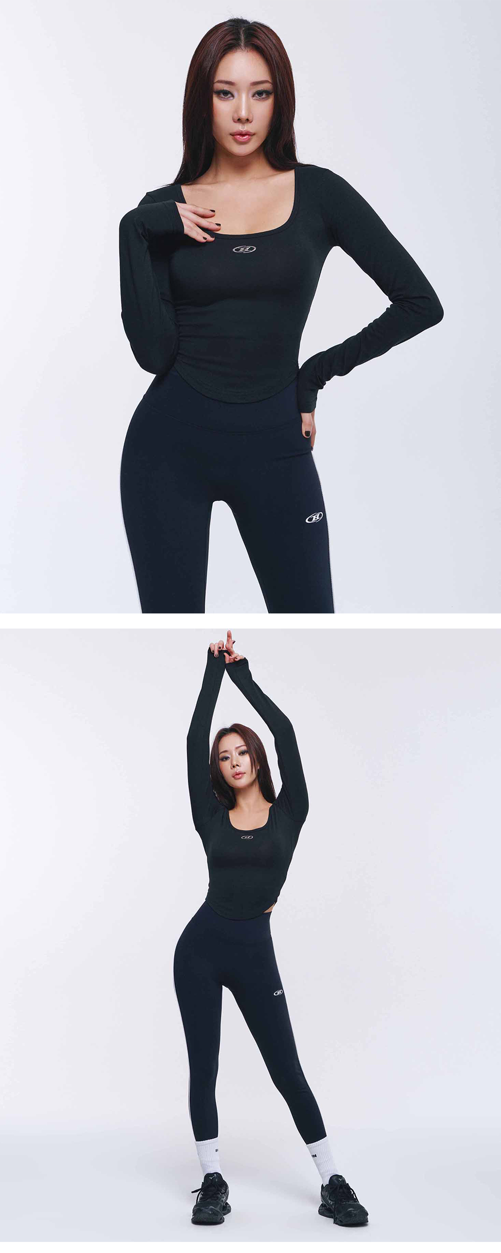 본투윈 우먼스 유넥 모달 롱슬리브 블랙 | BORN TO WIN | KREAM