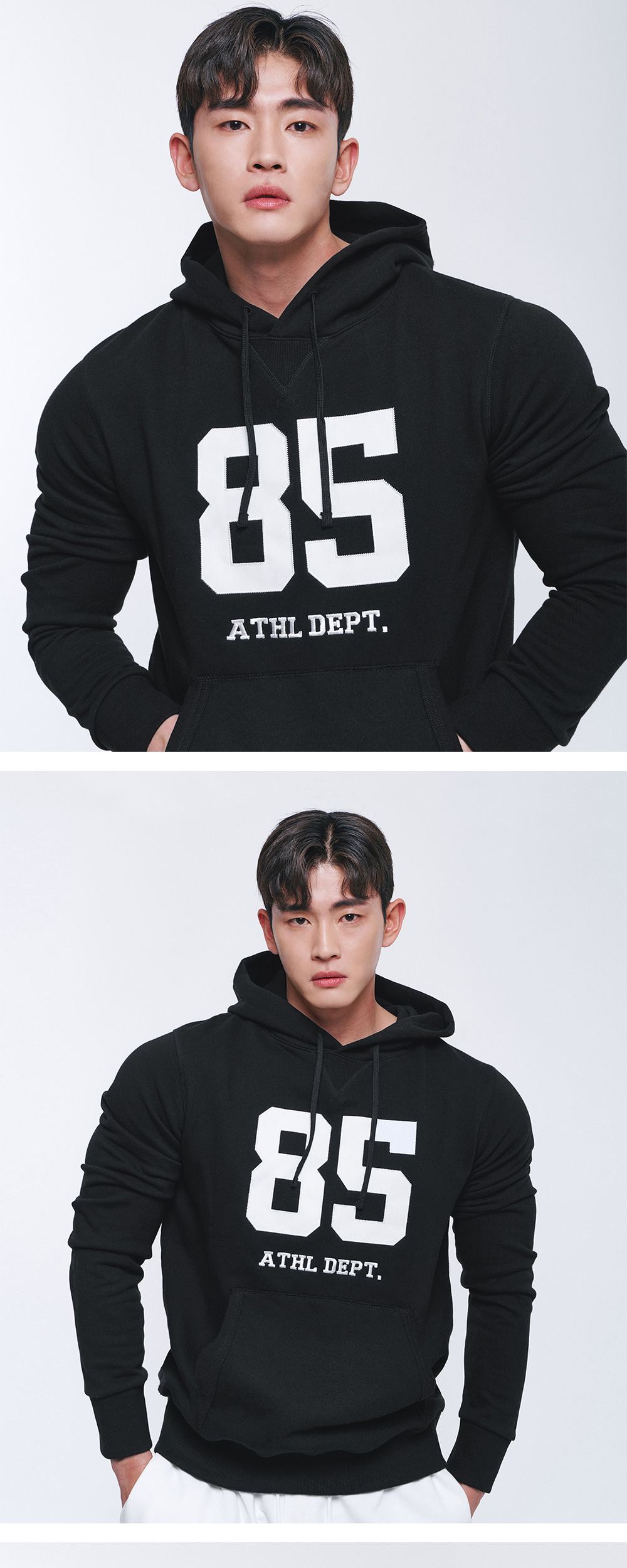 본투윈 85 어플리케 머슬핏 후디 블랙 | BORN TO WIN | KREAM