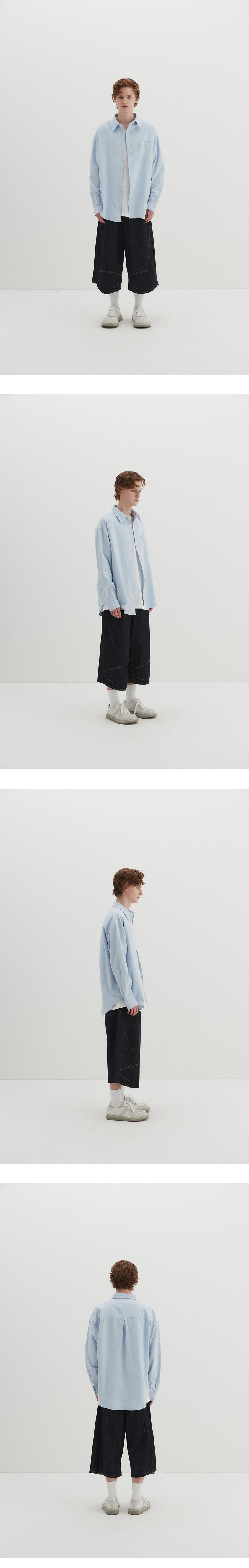 디앤에스알 에센셜 옥스포드 셔츠 스카이블루 | DNSR | KREAM