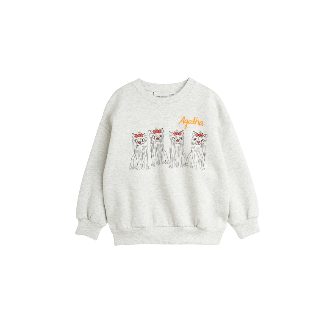 (키즈) 미니 로디니 아가타 도그 스웨트셔츠 그레이 멜란지 | Mini Rodini | KREAM