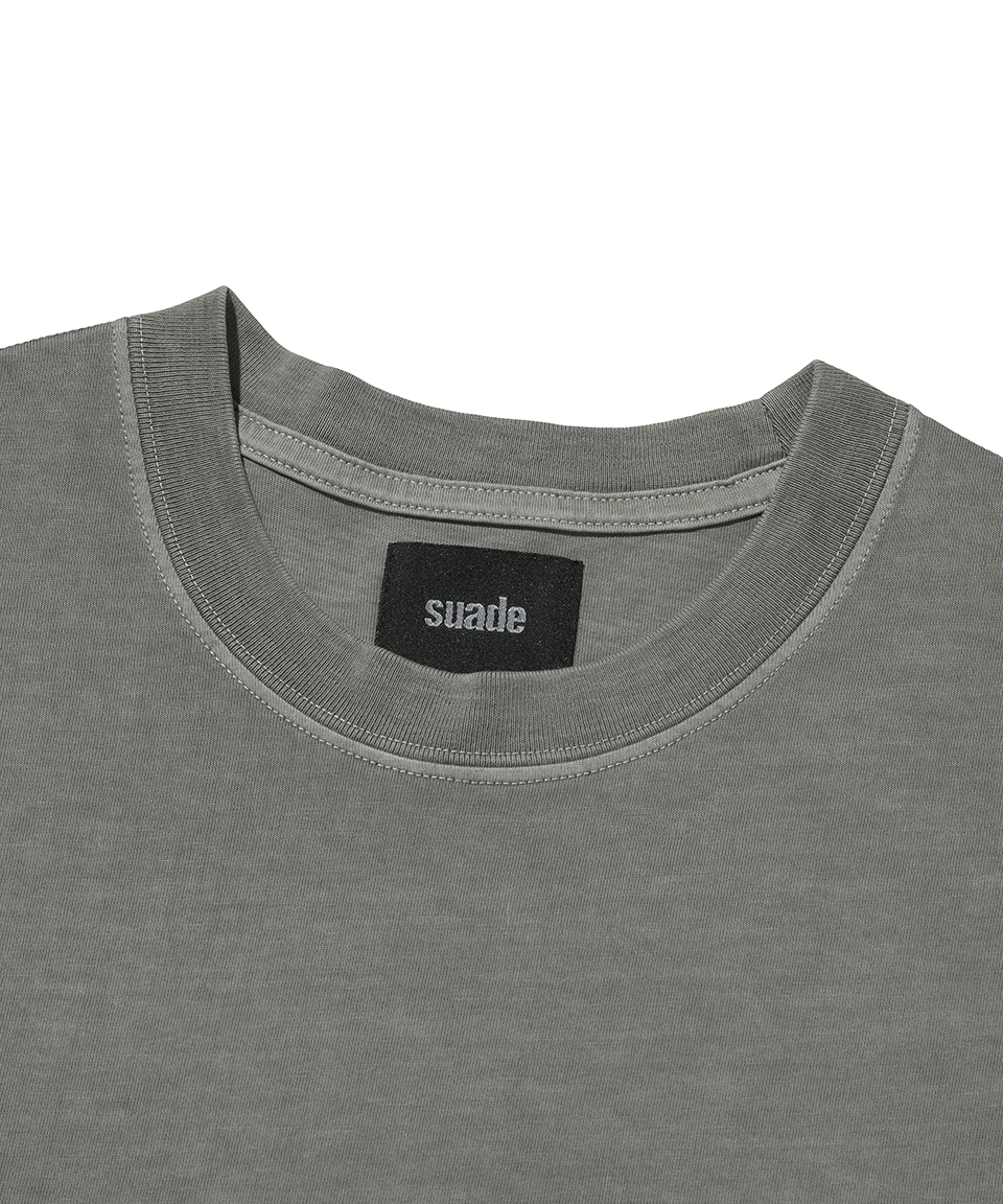 스웨이드 컷 오프 티 피그먼트 그레이 | Suade | KREAM