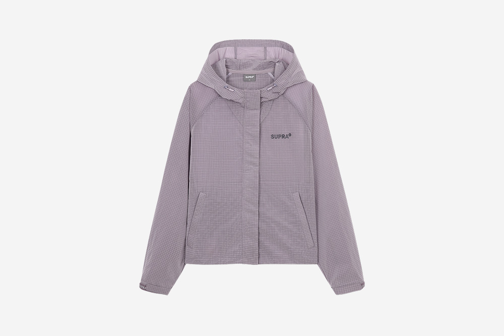 수프라 여성 베이직 크롭 후드 바람막이 퍼플 | Supra | KREAM