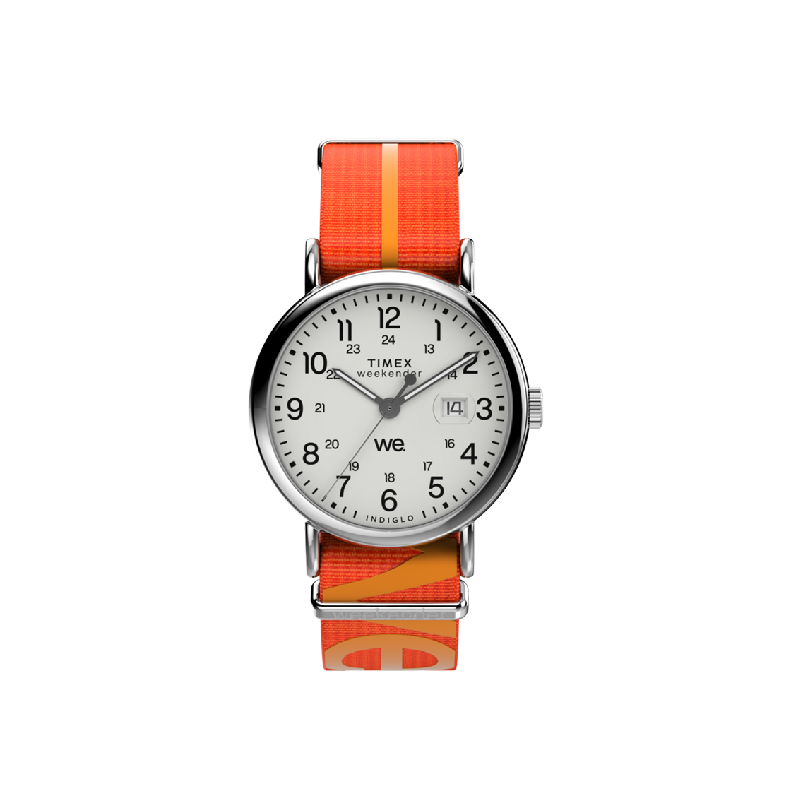 타이맥스 위켄더 40mm 패브릭 스트랩 워치 오렌지 실버톤 | Timex | KREAM