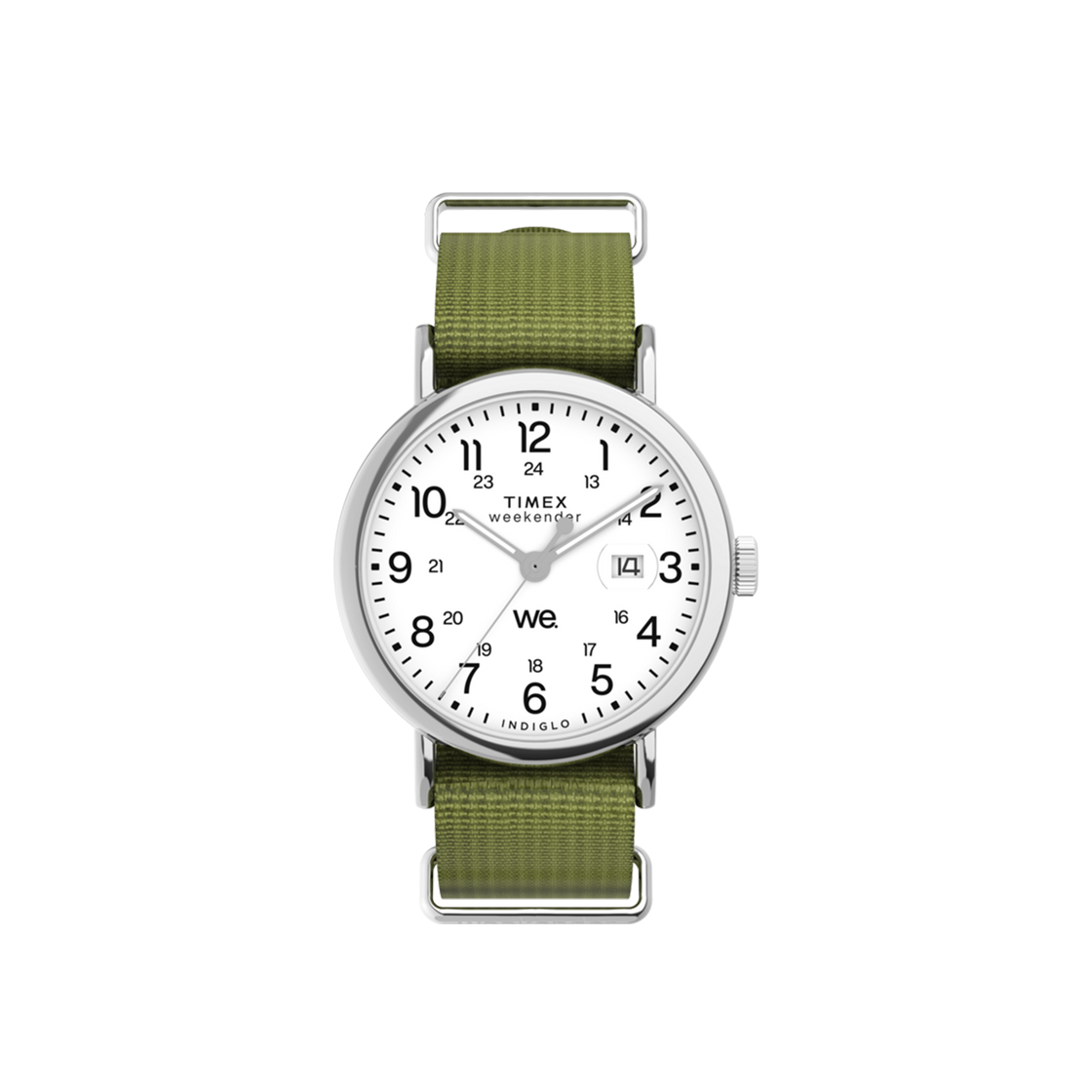 타이맥스 위켄더 40mm 패브릭 스트랩 워치 그린 실버톤 | Timex | KREAM