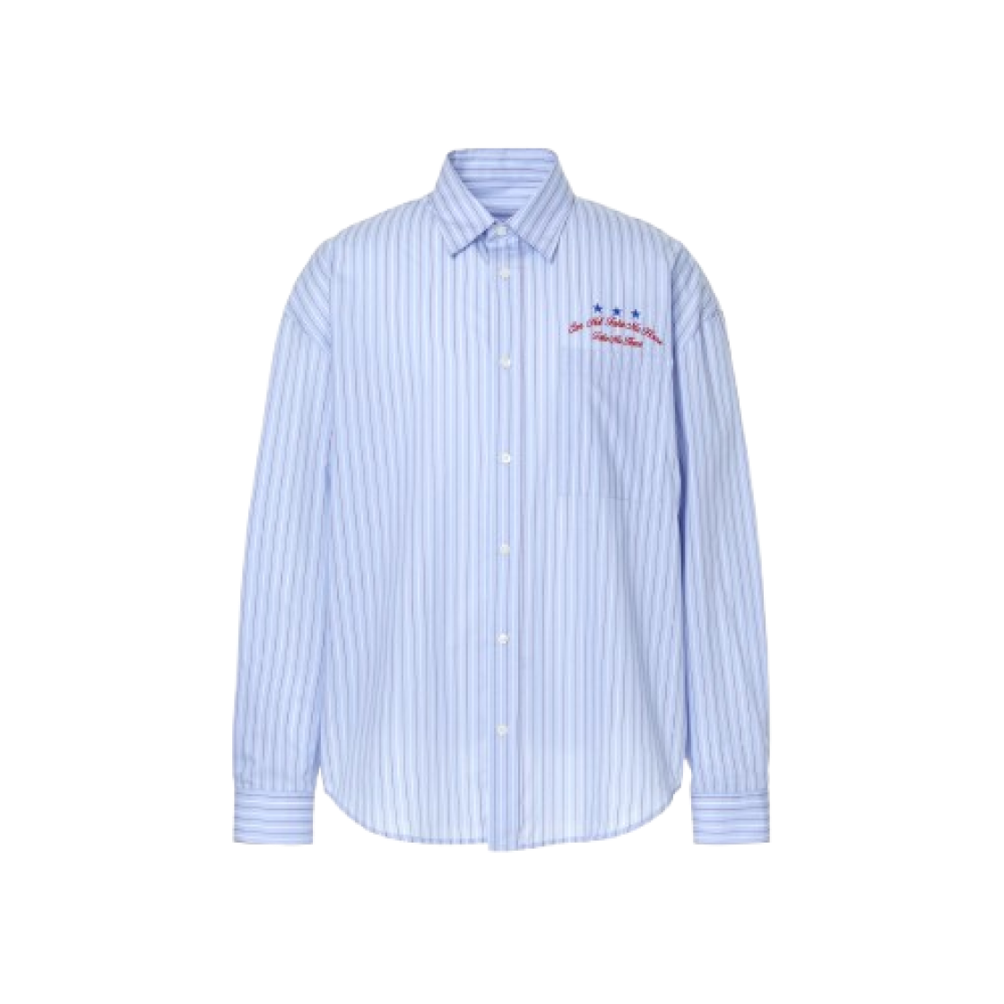 디엔에스알 EMC 엠브로이드 스트라이프 셔츠 블루 | DNSR | KREAM