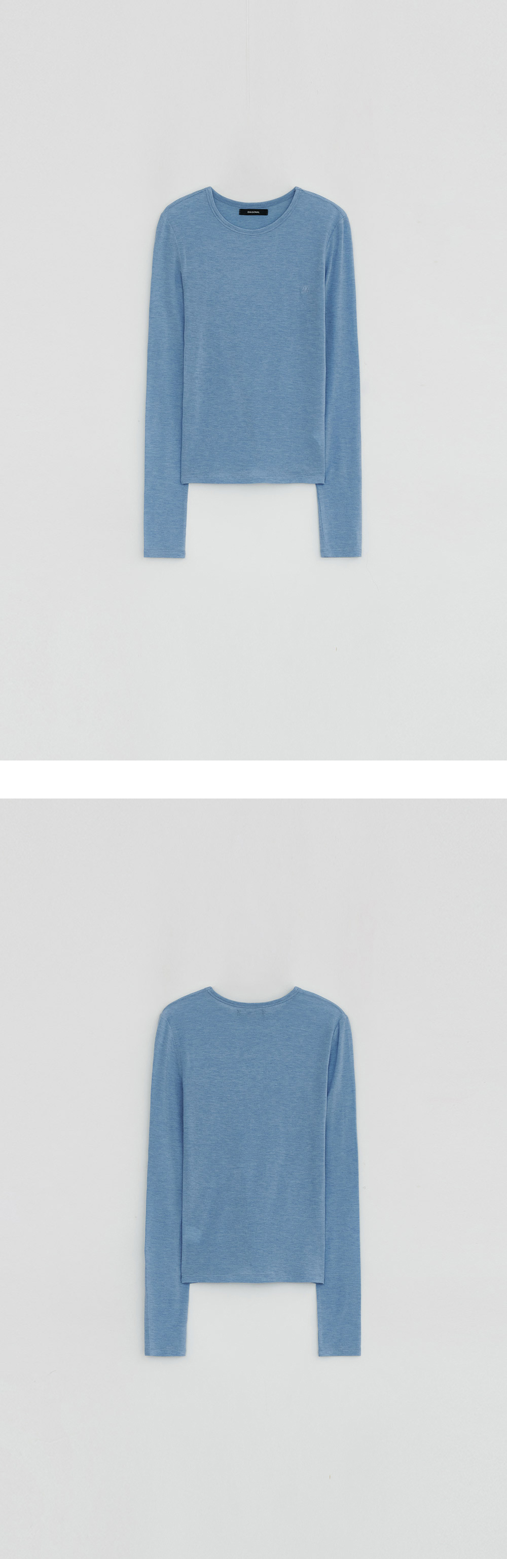 다이애그널 소프트 베이직 티 블루 | DIAGONAL | KREAM