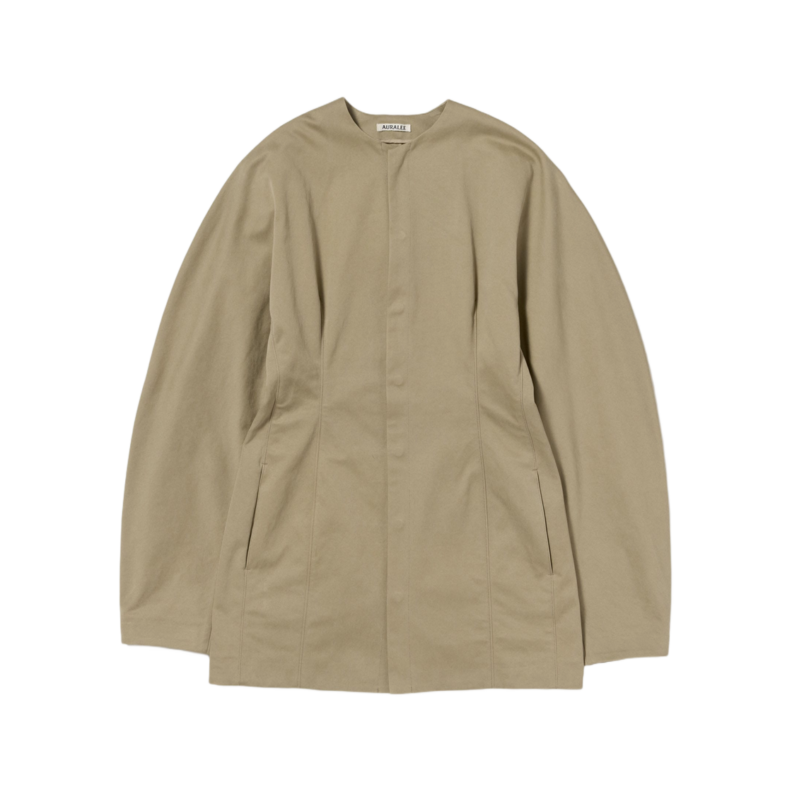 (W) 오라리 워시드 핀스 치노 하프 코트 라이트 카키 - 25SS | Auralee | KREAM