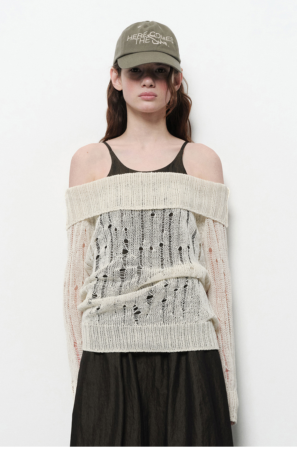 다이애그널 히어 컴즈 더 선 캡 브라운 | DIAGONAL | KREAM