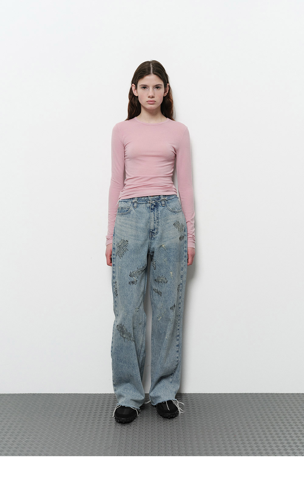 다이애그널 소프트 베이직 티 핑크 | DIAGONAL | KREAM