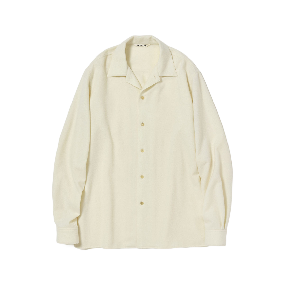 (W) 오라리 에어리 스무스 캐시미어 셔츠 블루종 아이보리 화이트 - 25SS | Auralee | KREAM