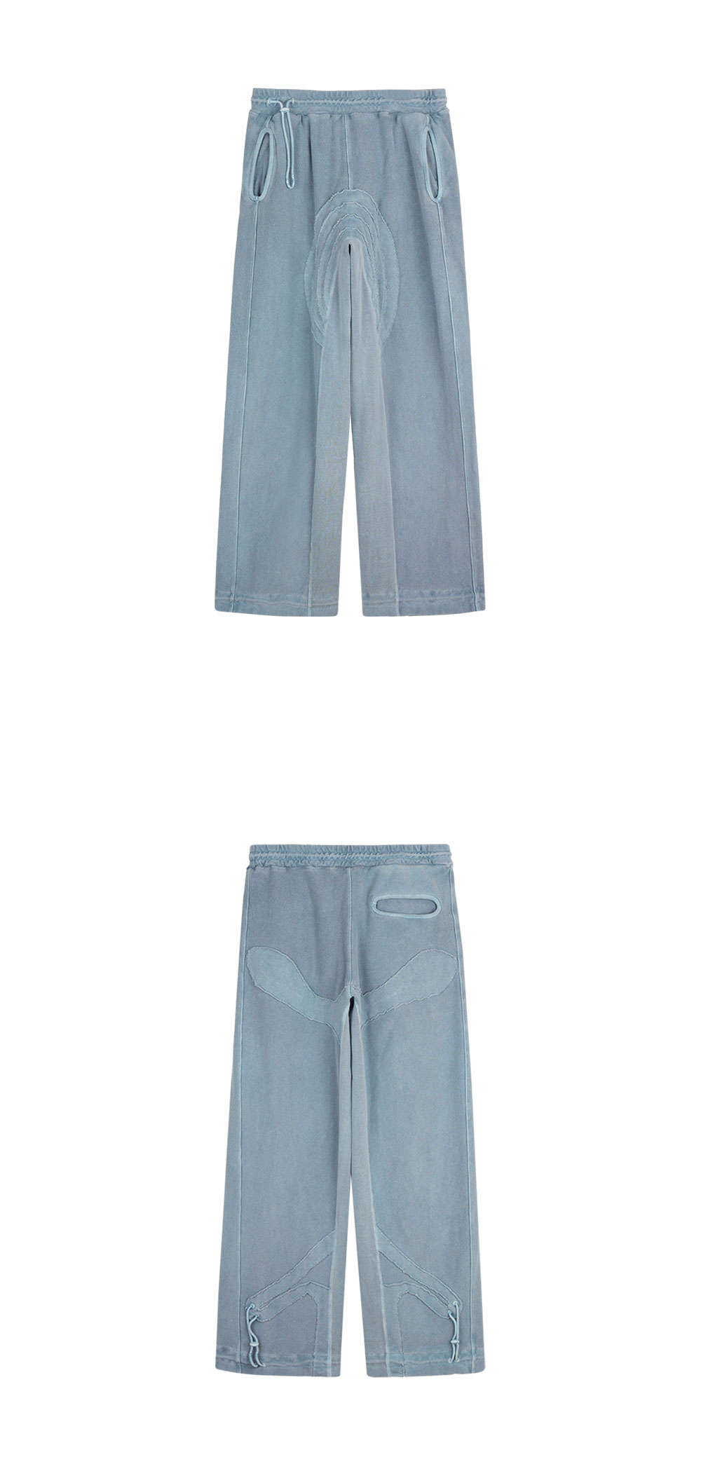 지안 예 오빗 팬츠 다이드 아쿠아 - 25SS | Jian Ye | KREAM