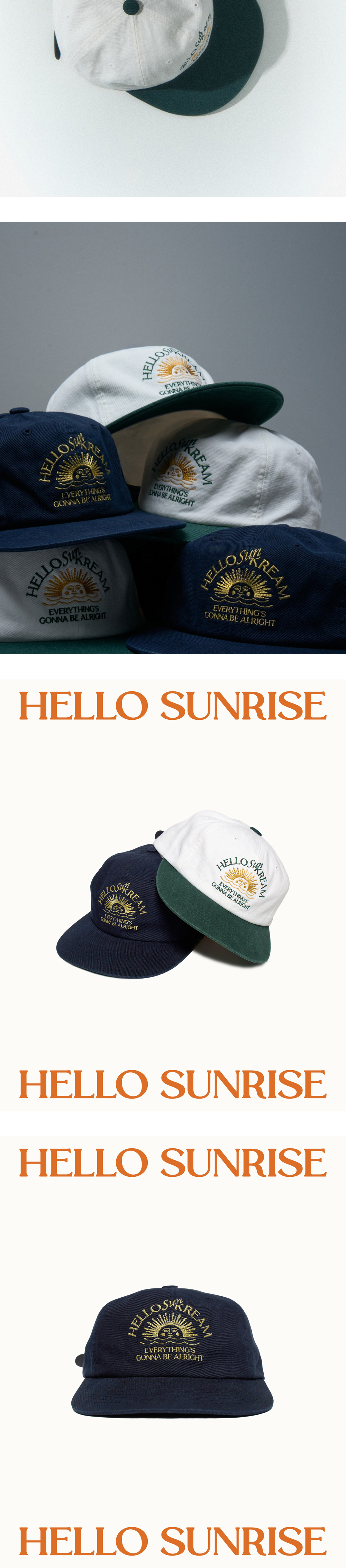 KREAM 머치 헬로 선 크림 릴렉스드 핏 아치 로고 6패널 캡 네이비 - 25SS | KREAM MERCH | KREAM