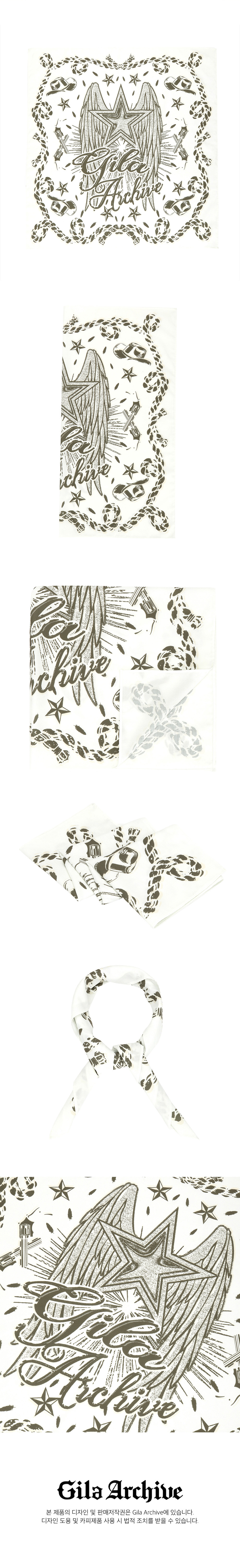 길라 아카이브 스타 윙 반다나 아이보리 | GILAARCHIVE | KREAM