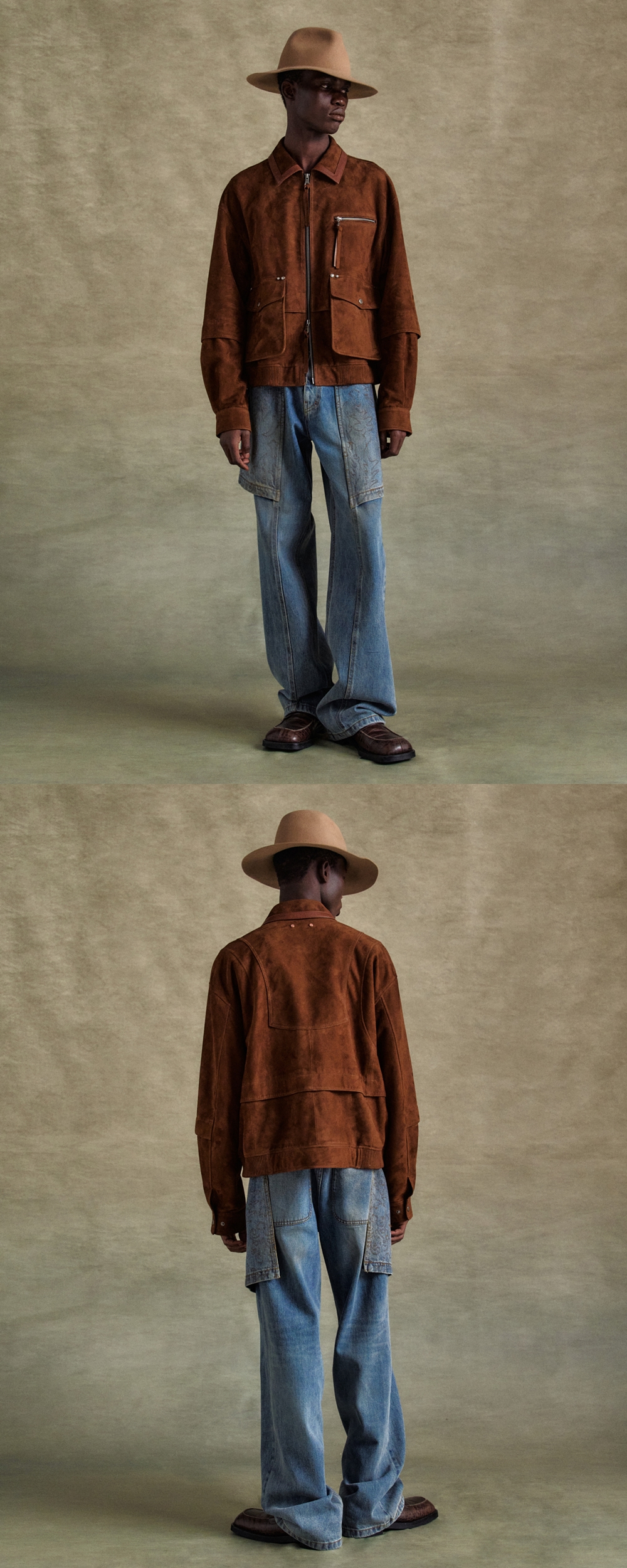 ADSB 앤더슨벨 미쿠스 스웨이드 봄버 자켓 브라운 | ADSB ANDERSSON BELL | KREAM