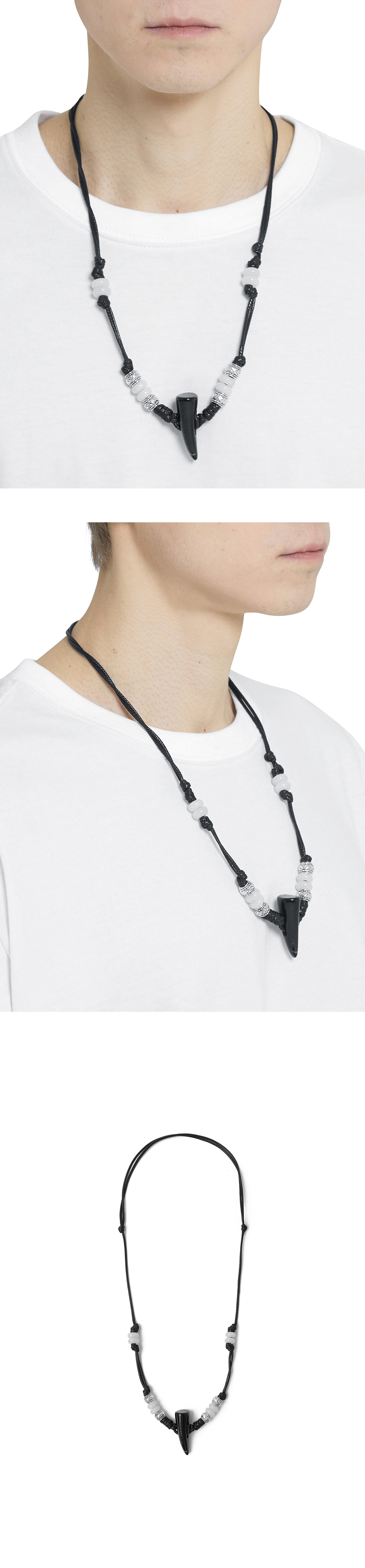 오와이 혼 비즈 네클리스 블랙 | OY | KREAM