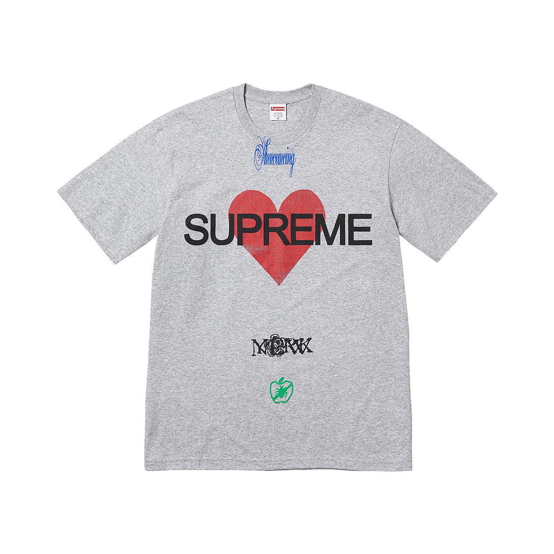 슈프림 어나운싱 티셔츠 헤더 그레이 - 25SS | KREAM