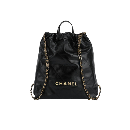 샤넬 22 백팩 샤이니 카프스킨 & 골드 메탈 화이트 | Chanel | KREAM