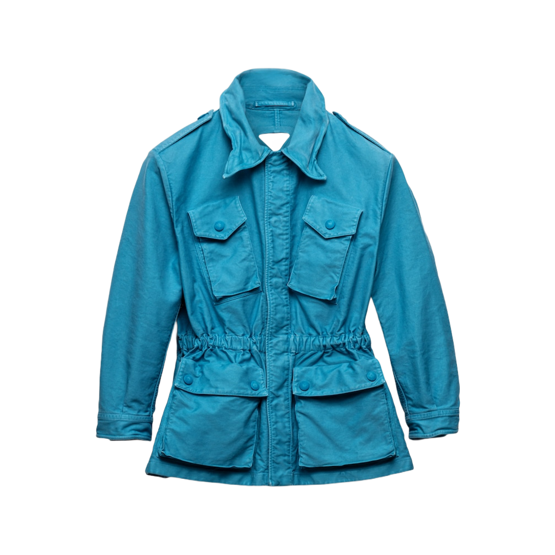 프라다 코튼 사파리 자켓 터콰이즈 | Prada | KREAM