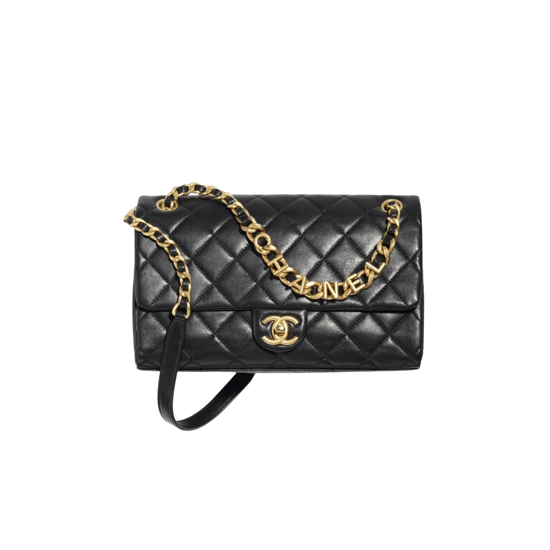 샤넬 플랩백 램스킨 & 골드 메탈 블랙 | Chanel | KREAM
