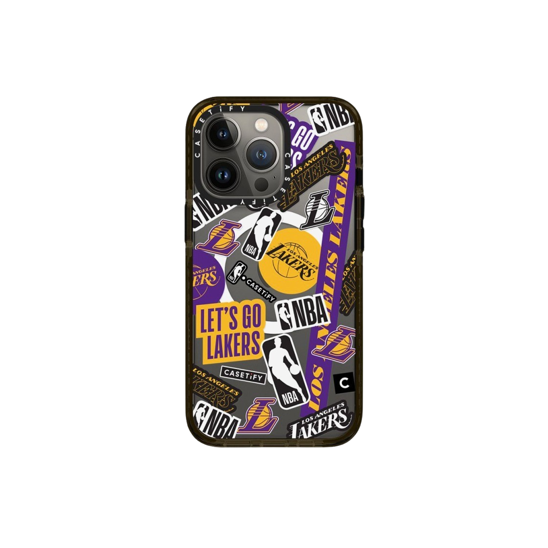 케이스티파이 x NBA 아이폰 레이커스 매니아 케이스 클리어 블랙 | Casetify | KREAM