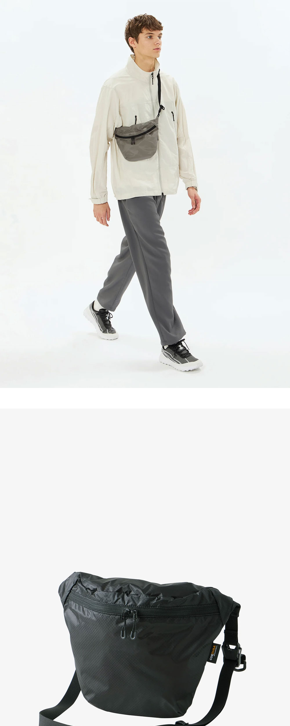 골드윈 코듀라 립스탑 사코슈 백 블랙 - 25SS | Goldwin | KREAM