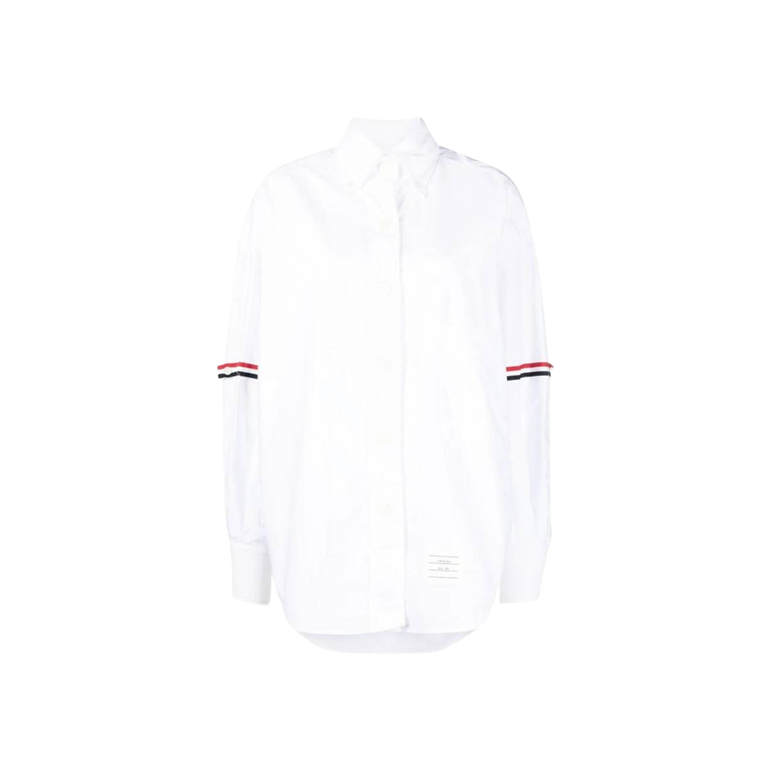 (W) 톰브라운 RWB 스트라이프 디테일 셔츠 화이트 | Thom Browne | KREAM