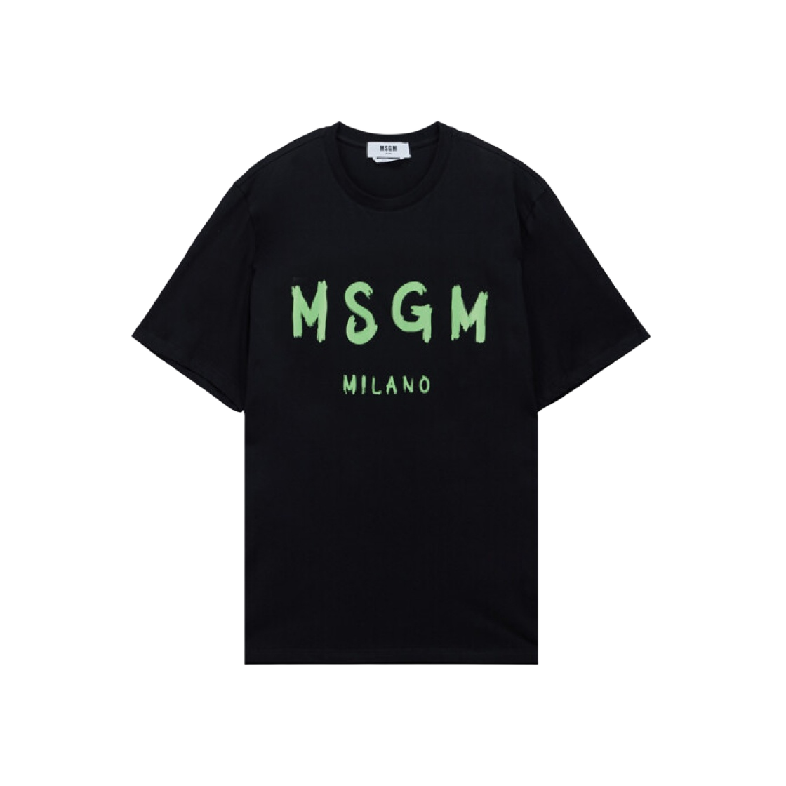 엠에스지엠 브러쉬드 로고 코튼 티셔츠 블랙 | MSGM | KREAM