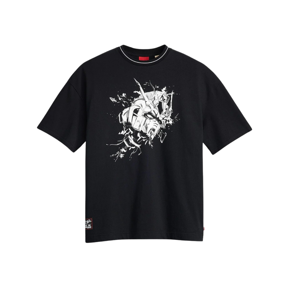 리바이스 x 건담 시드 박시 티셔츠 디스트럭션 블랙 | Levi's | KREAM