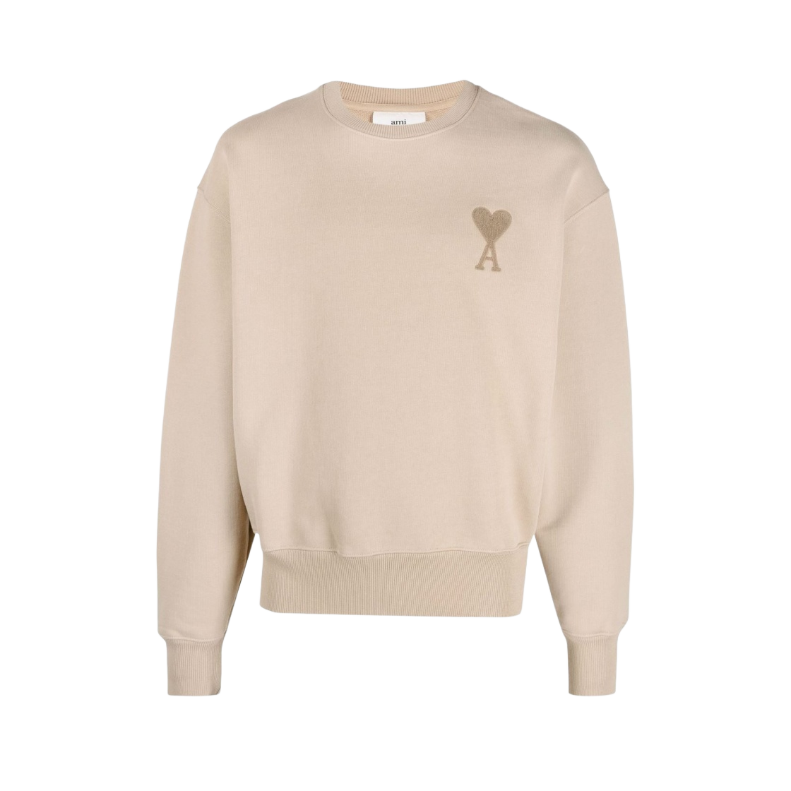 아미 톤온톤 하트 로고 스웨트셔츠 베이지 - 21FW | AMI | KREAM