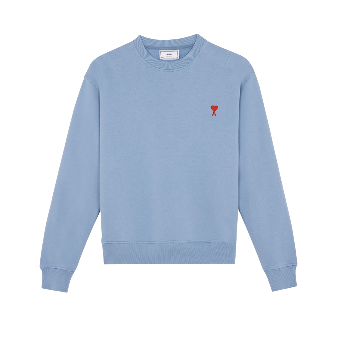 아미 스몰 하트 로고 스웨트셔츠 라이트 블루 블루 클레어 - 21SS | AMI | KREAM