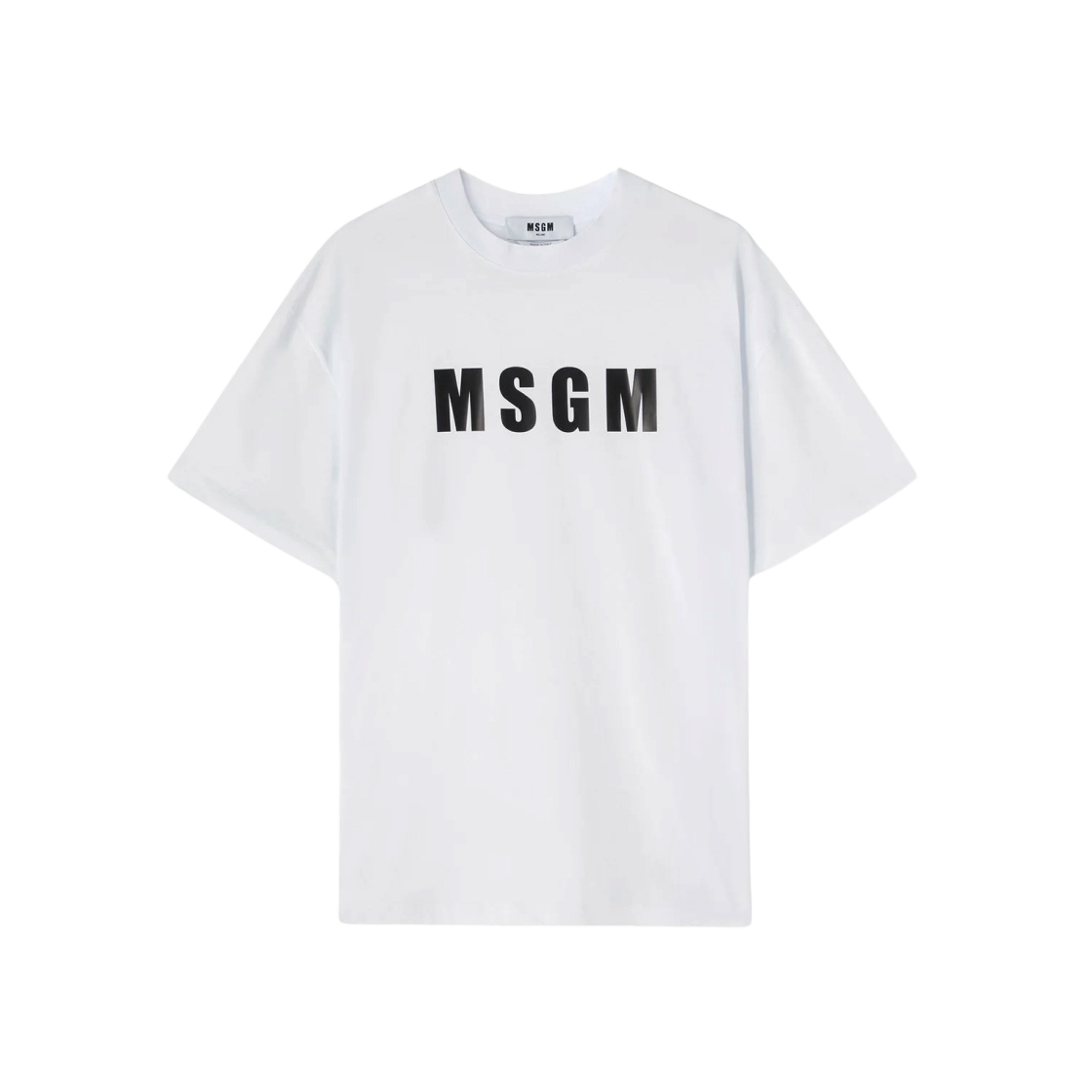 엠에스지엠 MSGM 로고 코튼 크루넥 티셔츠 화이트 | MSGM | KREAM