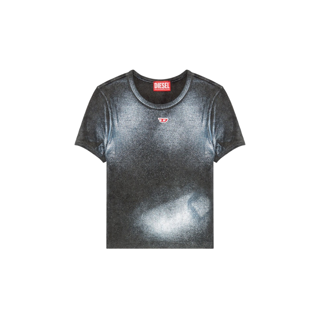 (W) 디젤 T-엘레-N1 페이디드 메탈릭 티셔츠 블랙 블루 | Diesel | KREAM