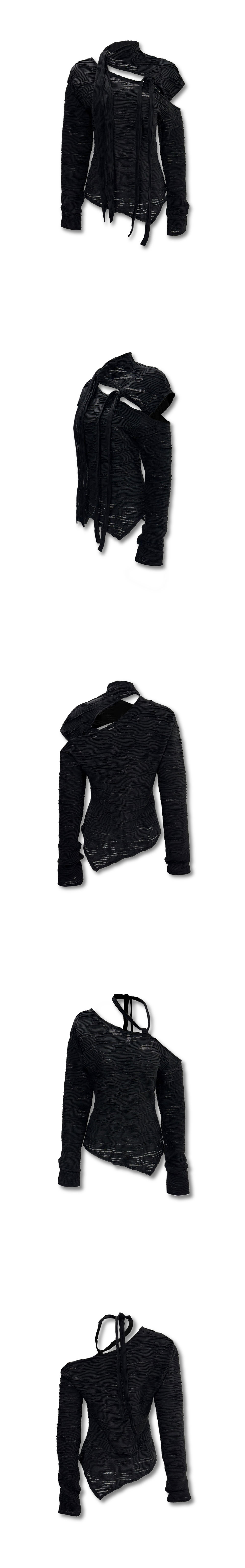 공일공사 레이어드 스카프 롱 슬리브 | 0104 | KREAM