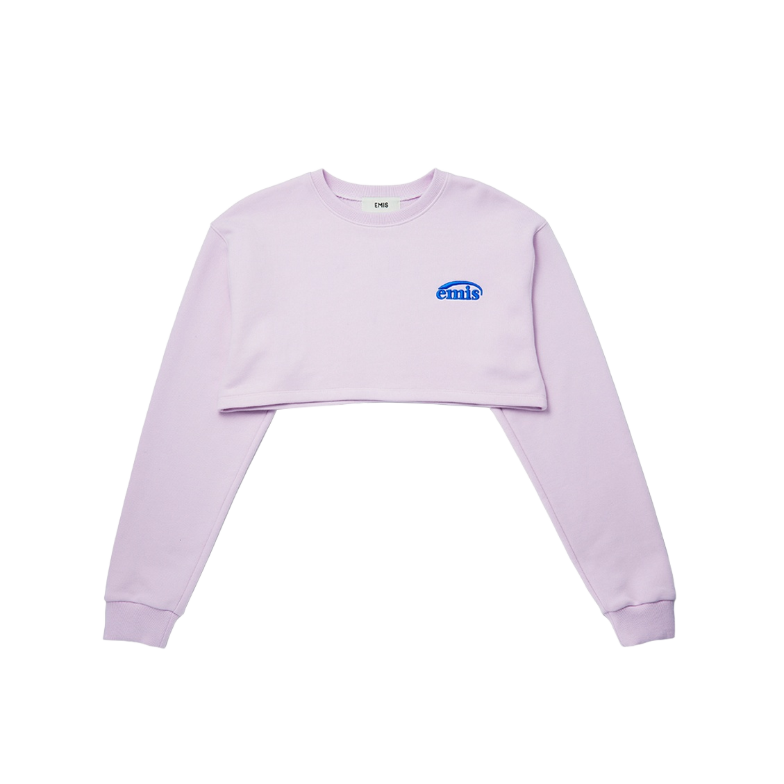 (W) 이미스 뉴 로고 크롭 라운드넥 티셔츠 라이트 퍼플 - 22SS | Emis | KREAM