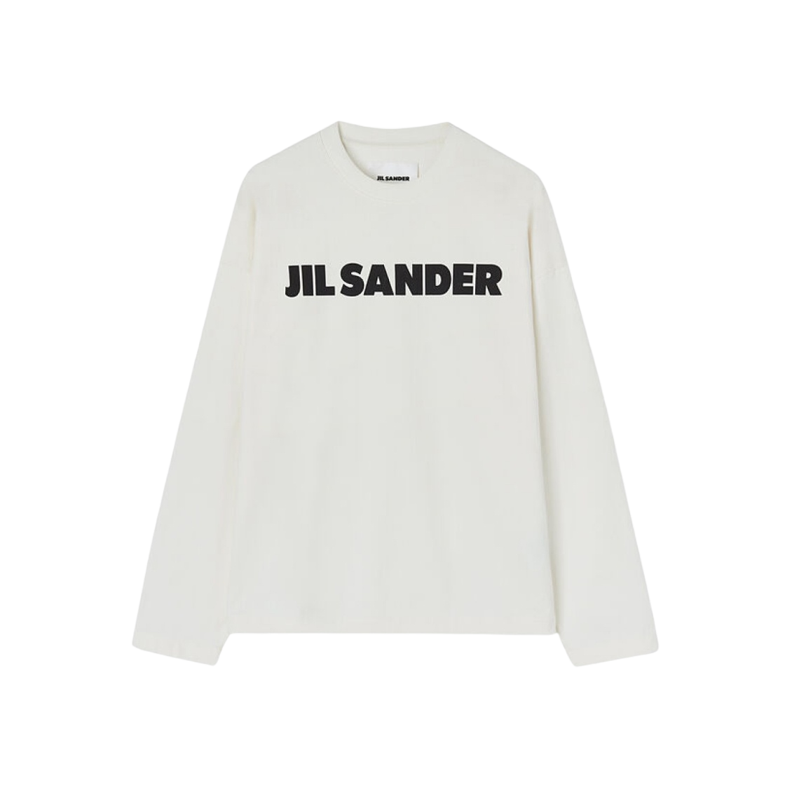 질 샌더 로고 코튼 크루넥 롱 슬리브 티셔츠 내츄럴 | Jil Sander | KREAM