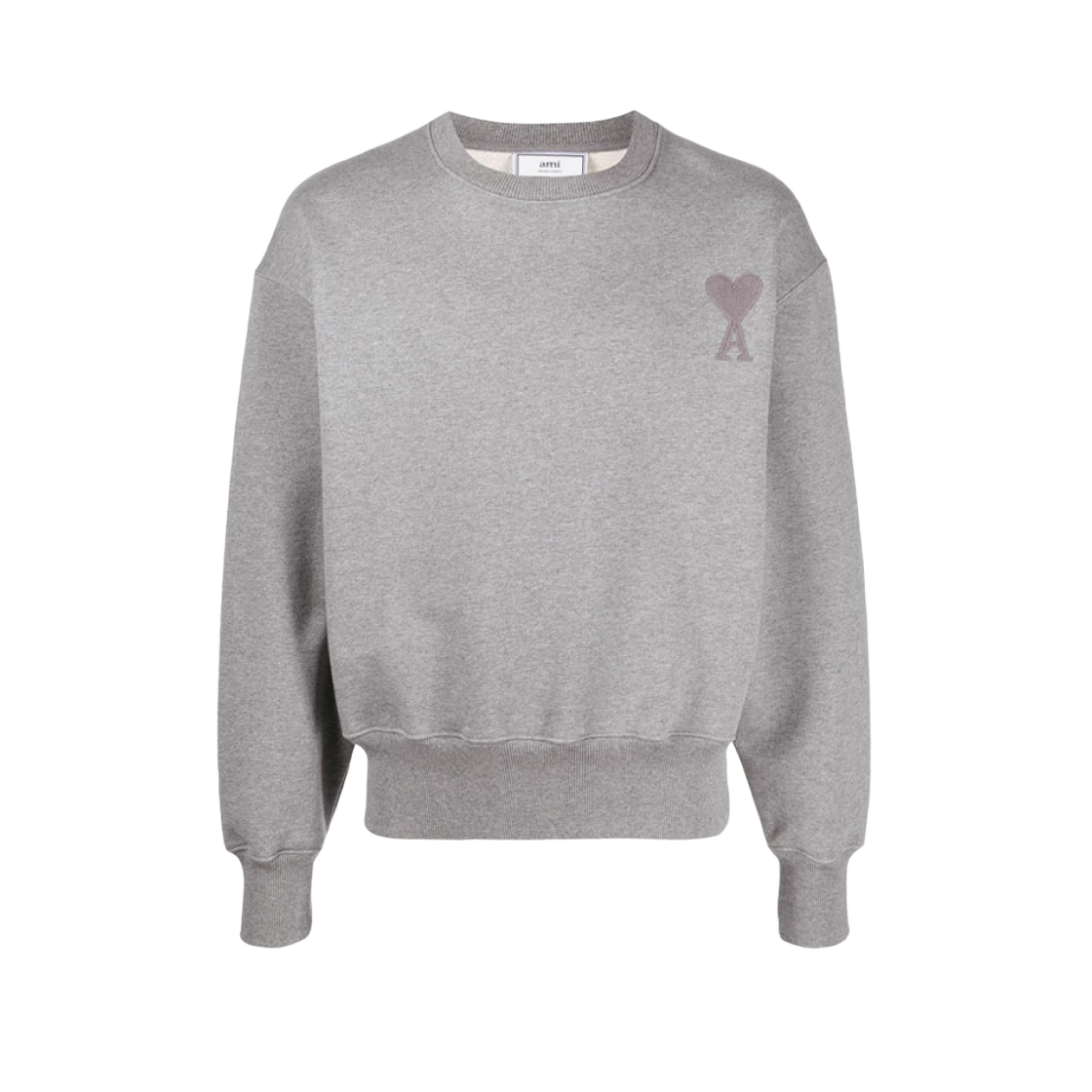 아미 톤온톤 하트 로고 스웨트셔츠 헤더 그레이 - 21SS | AMI | KREAM