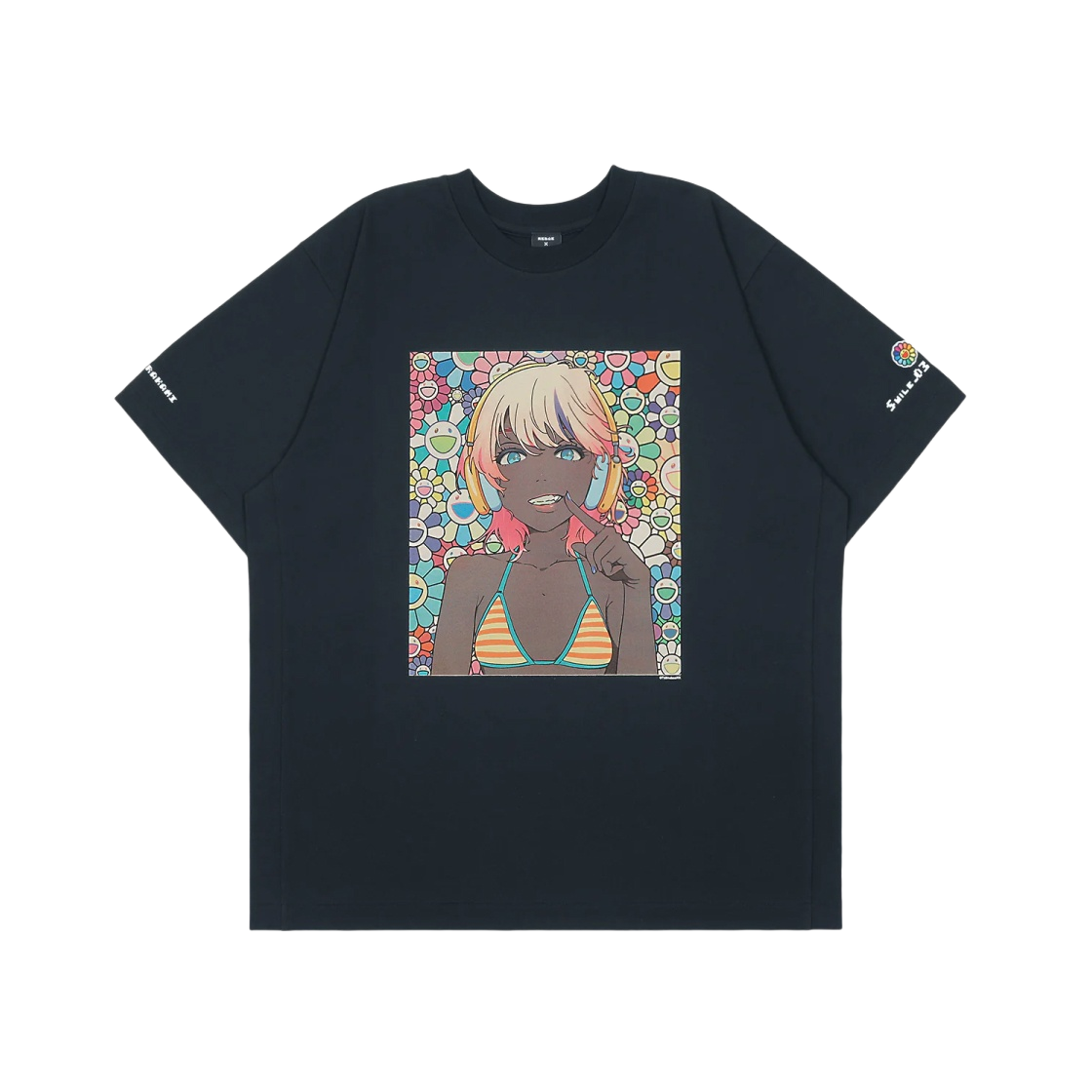 카이카이키키 x 메바에 스마일 03 숏슬리브 티셔츠 블랙 | Kaikai Kiki | KREAM