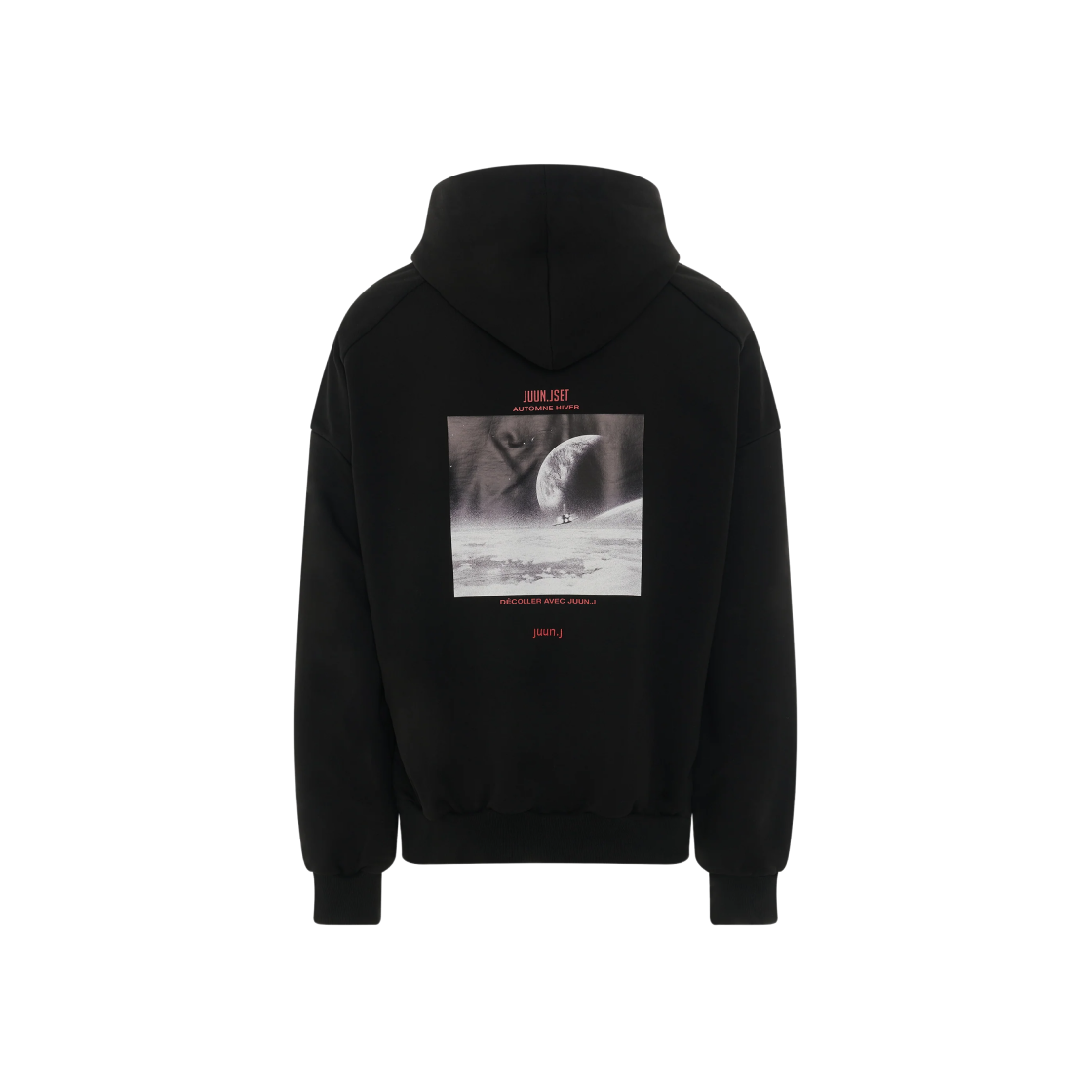 준지 메인 그래픽 오버핏 후드 스웨트셔츠 블랙 - 22FW | JUUN.J | KREAM