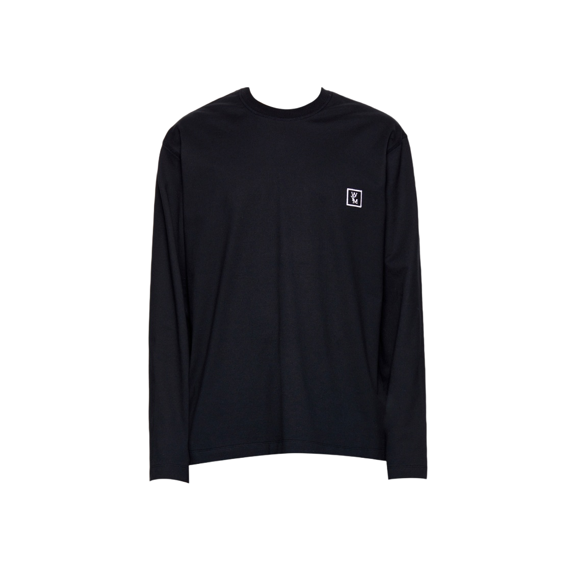 우영미 코튼 백로고 롱슬리브 티셔츠 블랙 - 23FW | Wooyoungmi | KREAM