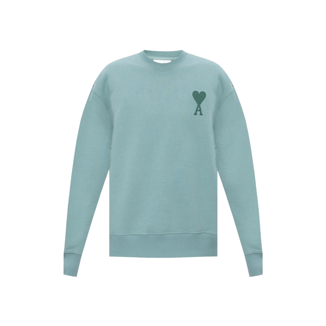 아미 톤온톤 하트 로고 스웨트셔츠 그린 아쿠아 - 21SS | AMI | KREAM