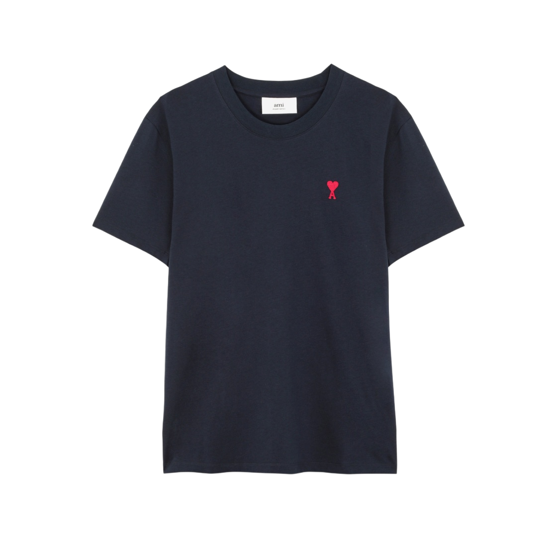 아미 스몰 하트 로고 티셔츠 네이비 마린 - 21SS | AMI | KREAM