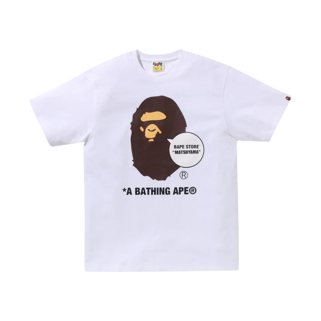 베이프 스토어 마쓰야마 에이프 헤드 티셔츠 화이트 | BAPE | KREAM