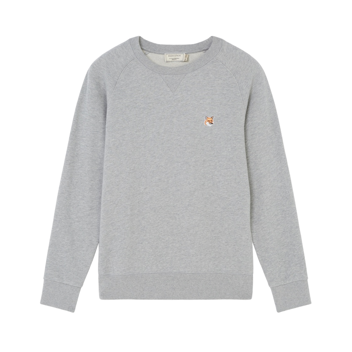 메종 키츠네 폭스 헤드 패치 클래식 스웨트셔츠 그레이 멜란지 | KREAM