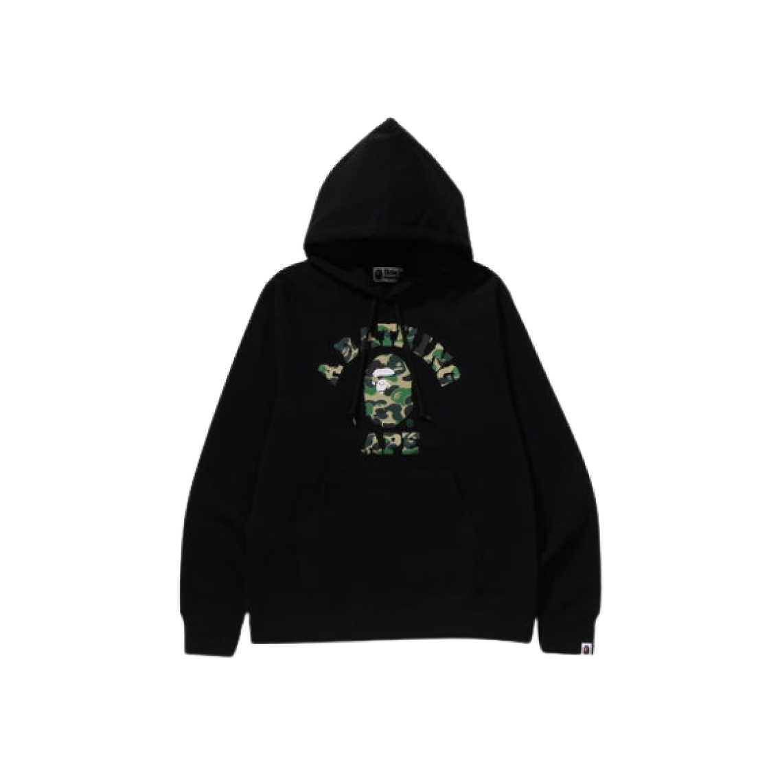 베이프 ABC 카모 컬리지 풀오버 후드 블랙 | KREAM